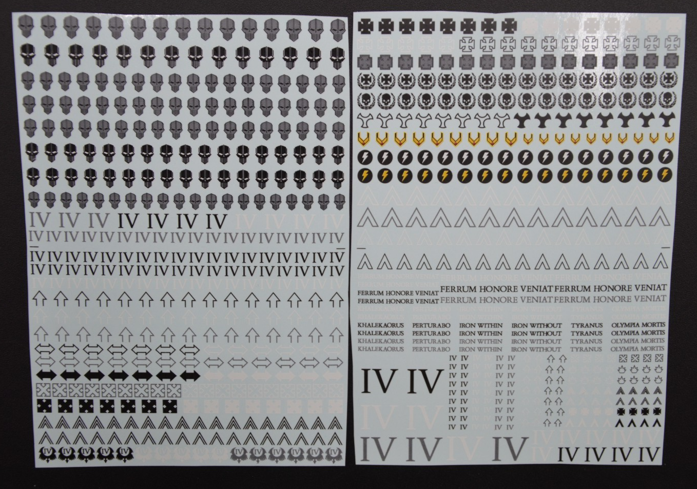 Warhammer 40k Iron Warriors Infantry and Vehicle Transfer Sheet Horus ...