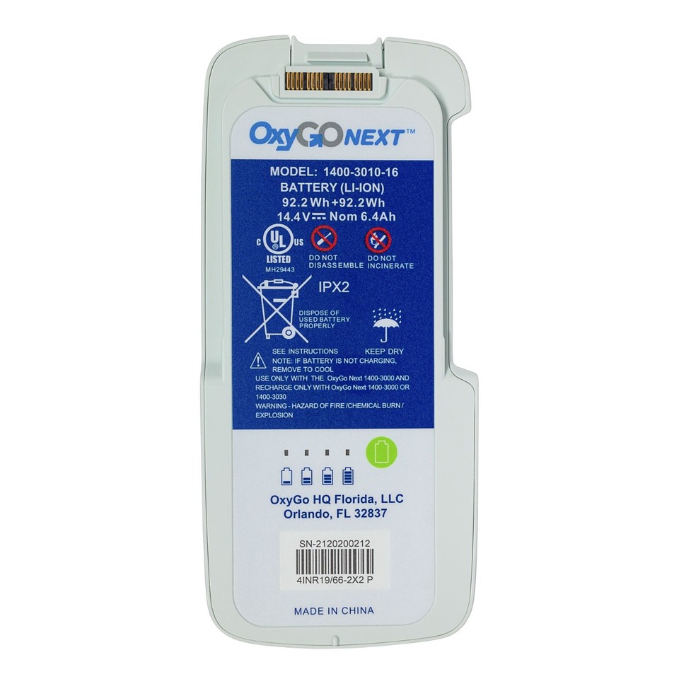 Oxygo Next Battery, Model 1400-3010-16, 92.2 Wh, 14.4V Nom 6.4Ah | eBay