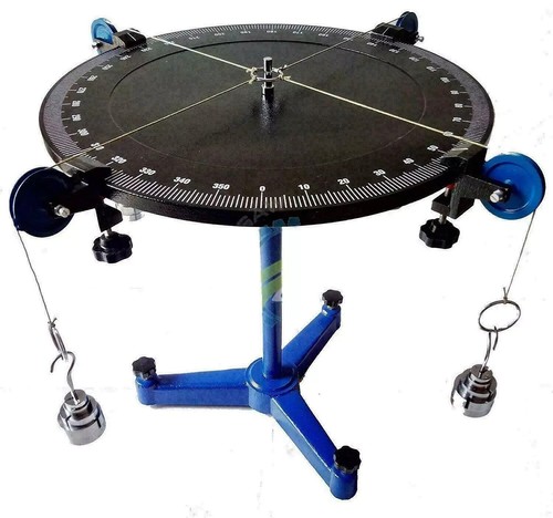 Force Table Equilibrium of Forces Apparatus Physics w/ Slotted Weights ...