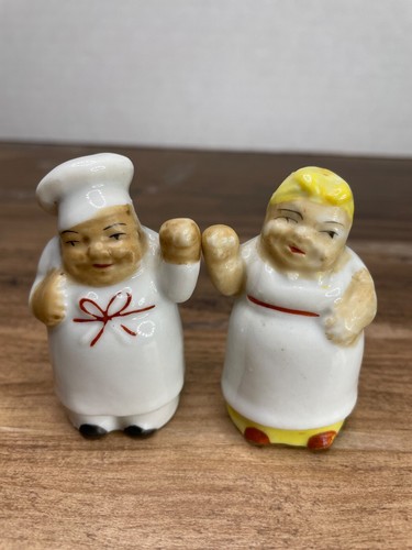 Vintage Japan Ceramic Chef and Baker Salt and Pepper Shakers | eBay