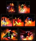 Vintage Frazetta Ken Kelly 7 Original Micronauts Microman Paintings Set ...