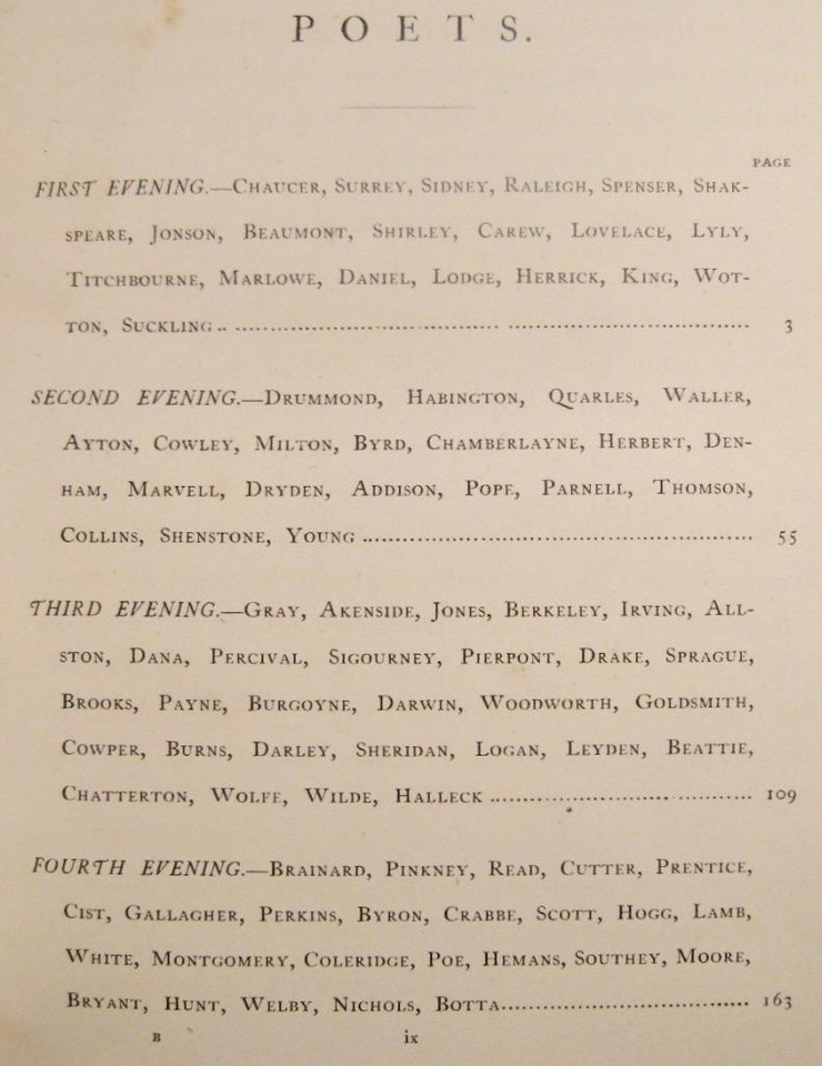 Festival Of Song Antique Book 1866 Frederick Saunders Evening Poets (O ...