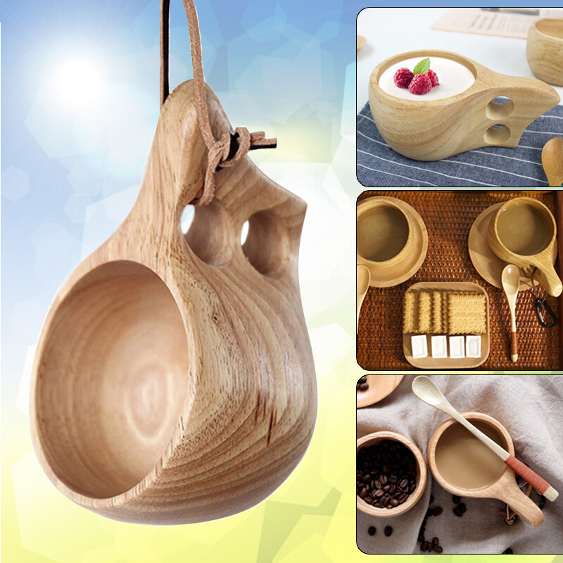 Handmade Wooden Cup Lapland Kuksa Tea Coffee Milk Drinking Mug Birthday ...