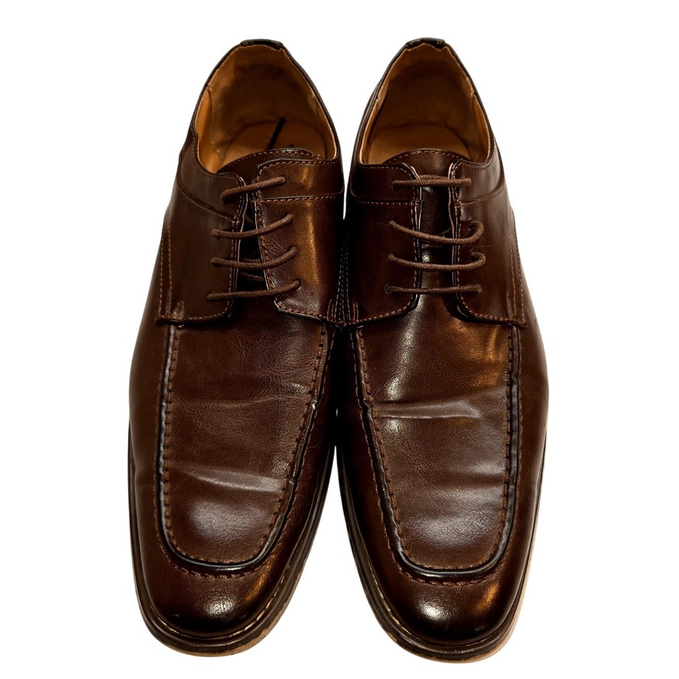 X-Ray 12 Oxford Men's Brown Dress Shoes Plain Toe Work Church | eBay