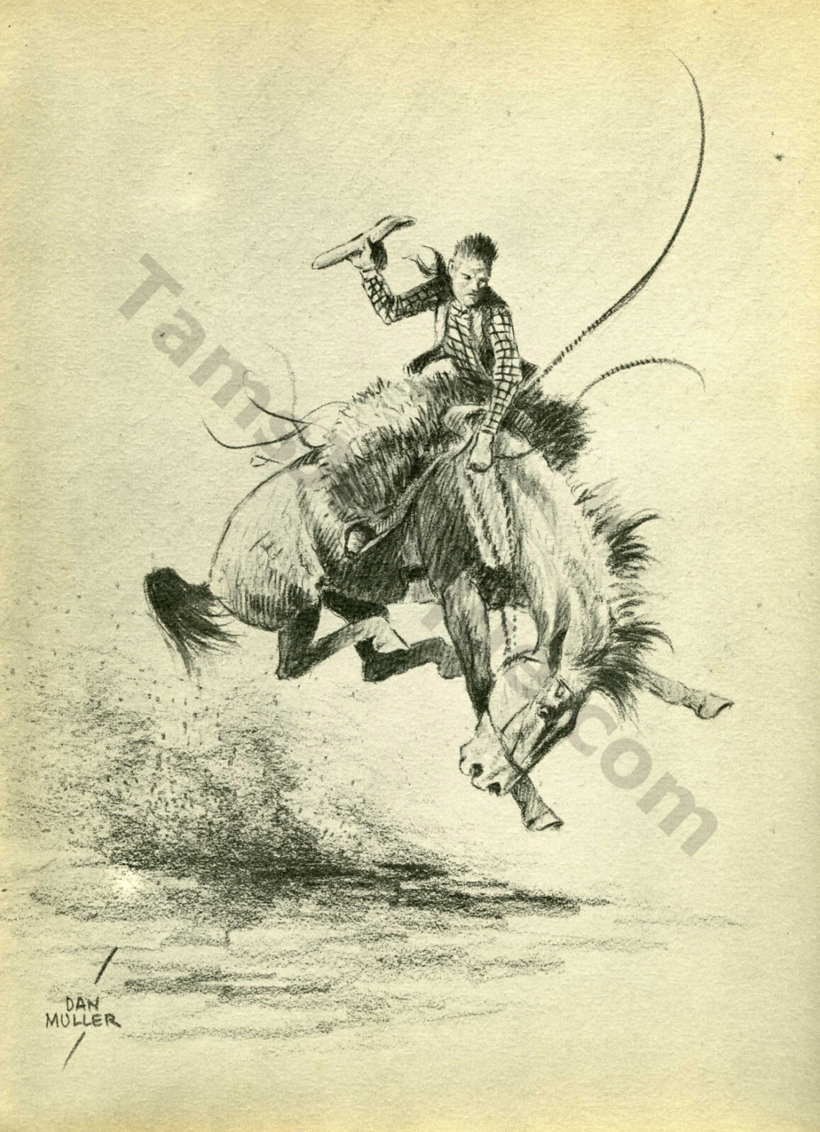 1936 Horse Art by Dan Muller - Rockin' Chair- BOOK PAGE LITHO ART (1578 ...