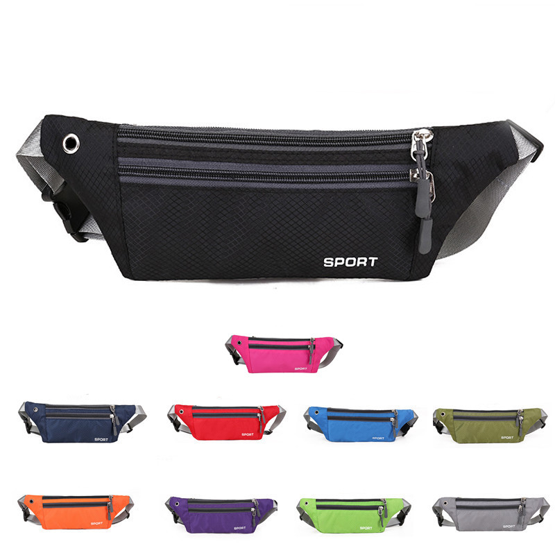 Waterproof Sport Runner Waist Bum Bag Running Jogging Belt Pouch Zip ...