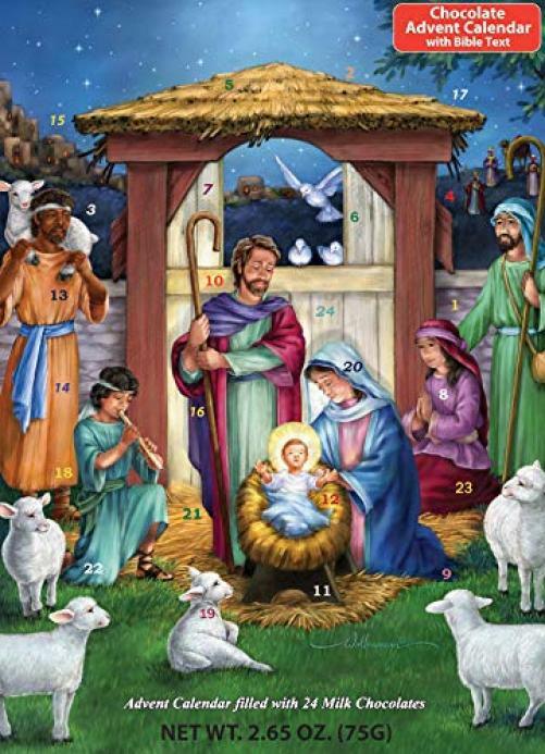 Nativity Story Advent Calendar Christmas Countdown A Child Is Born ...