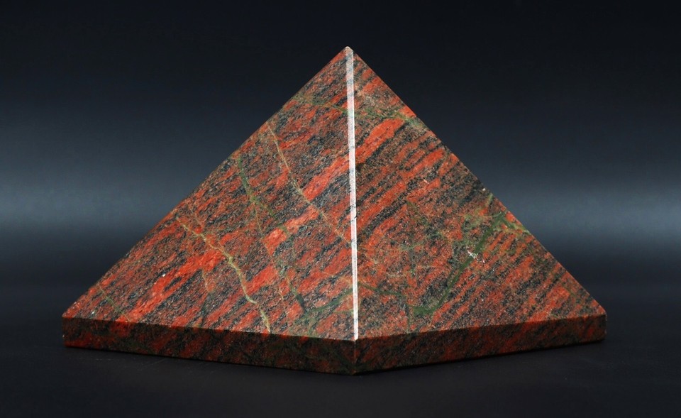 100MM Red Unakite Crystal Pyramid Chakra Balance Healing Pyramid ...