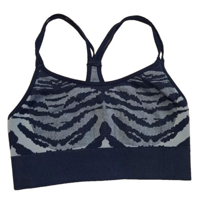 Bombshell Sportswear Sz XS Blue Snakeskin Sports Bra Racerback ~ Made ...