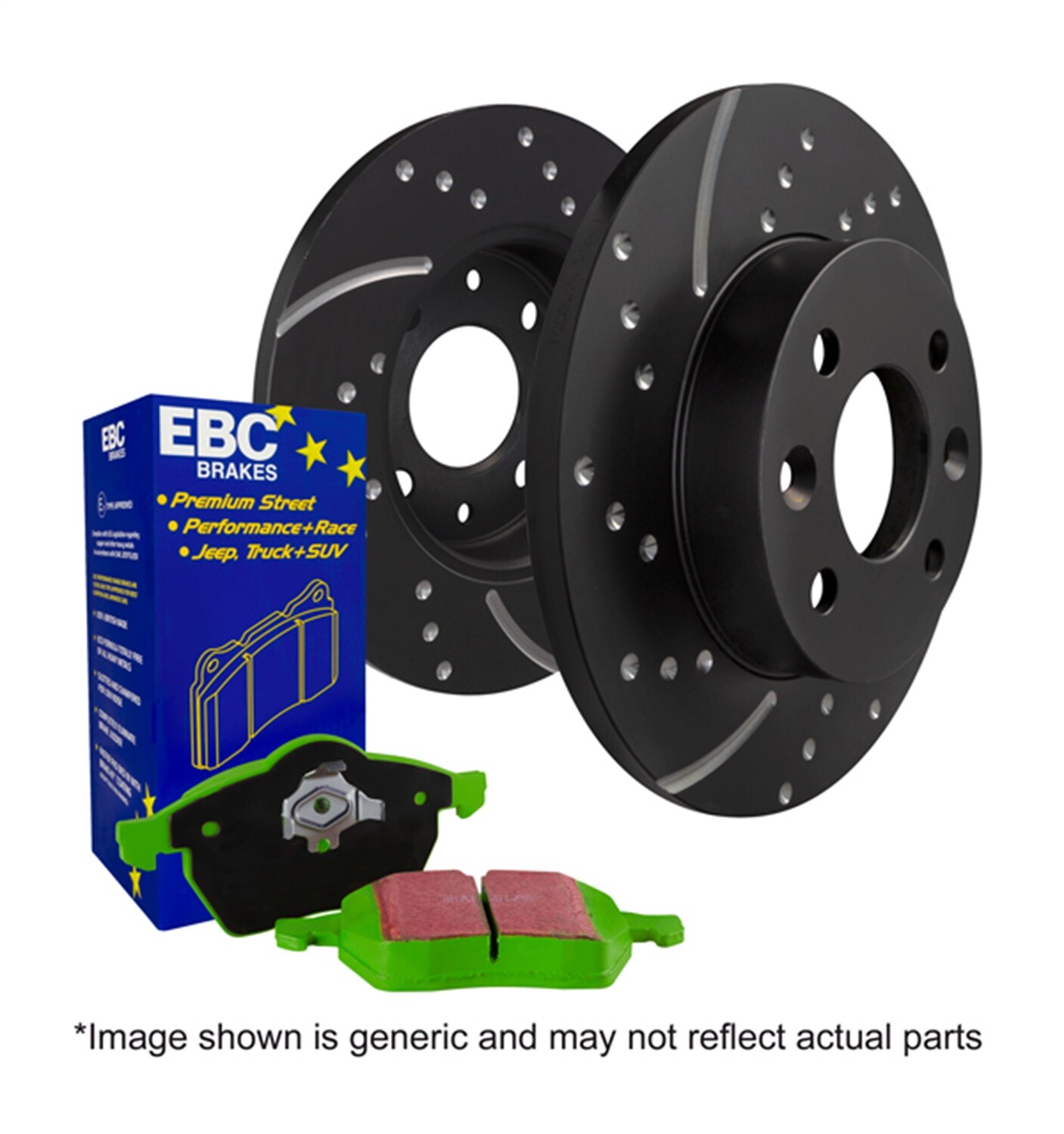 EBC Brakes S10KF1723 S10 Kits Greenstuff 2000 and GD Rotors Fits 16-20 ...