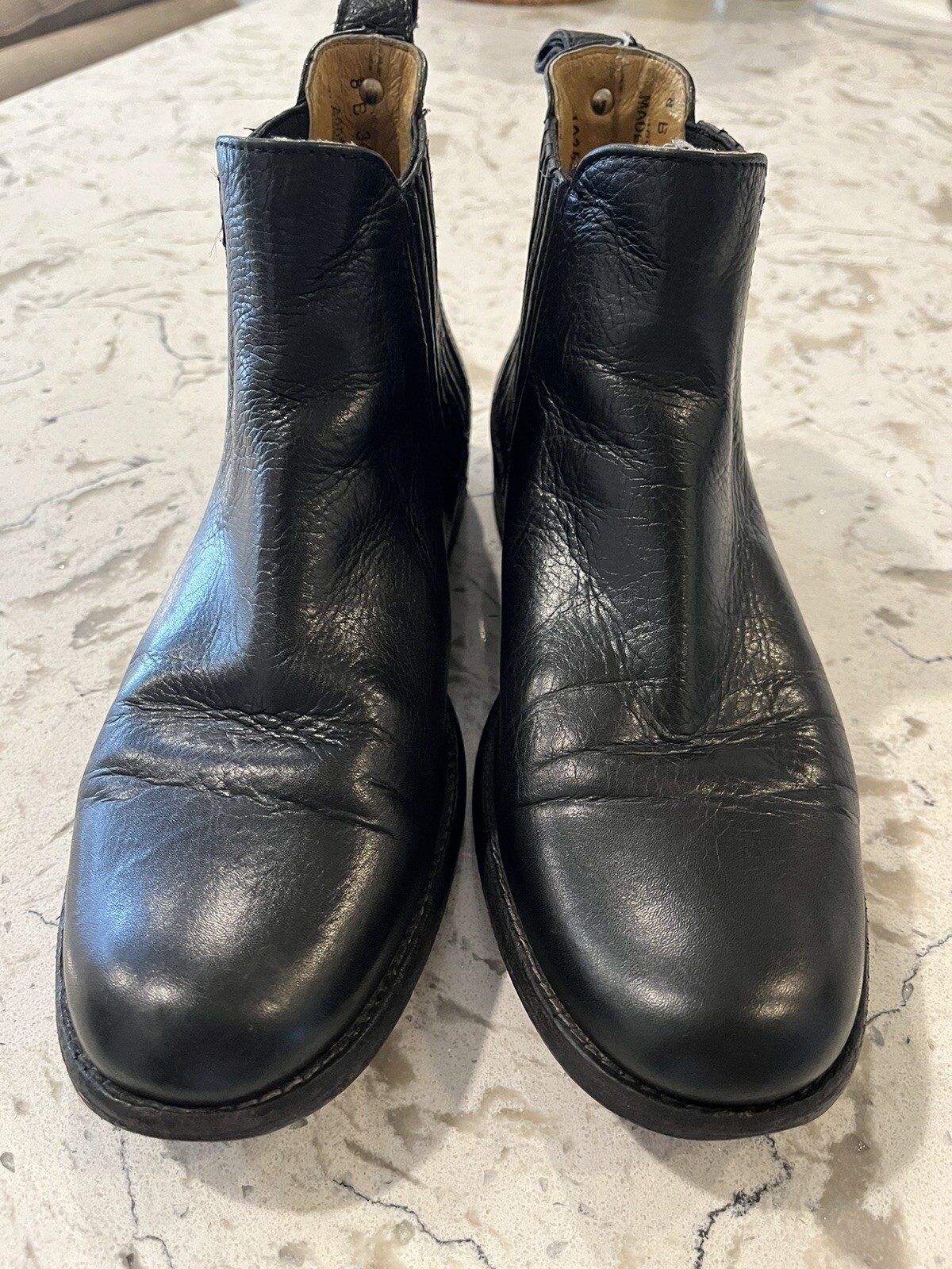 FRYE ‘Phillip’ Chelsea Black Leather Short Ankle Boots Women’s 8B | eBay
