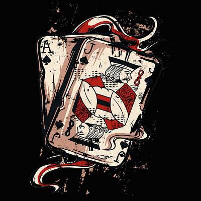Ace Jack Cards Poker Texas Holdem - Mens Funny T-Shirt Tshirts T Shirt ...