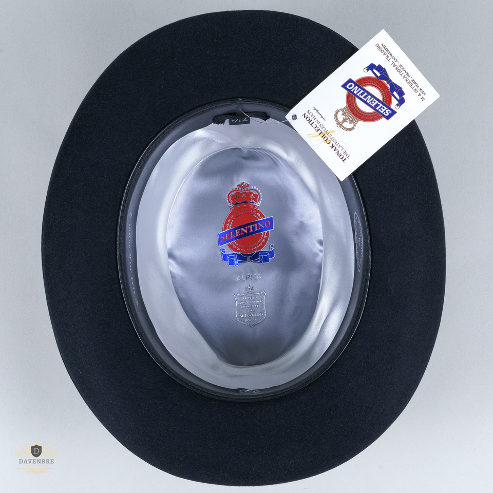 NWT Selentino Alpha 100% Fur Felt Homburg Fedora Hat Mens 7 1/4 (58 ...
