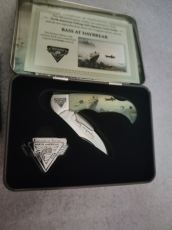 North American Fishing Club BASS AT DAYBREAK Signature Series Knife ...