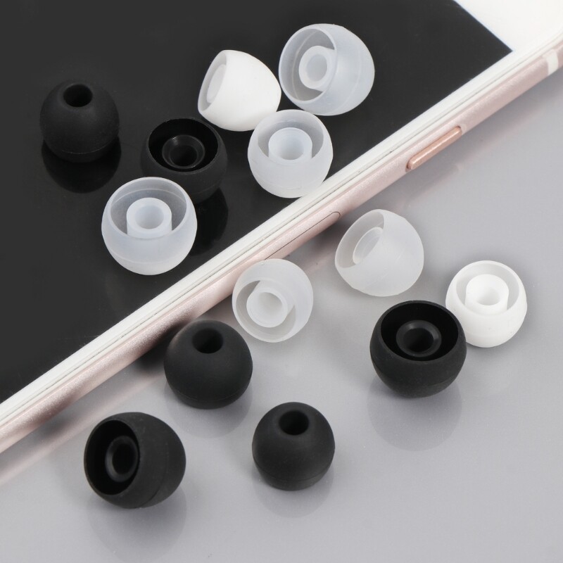 18Pcs Earbuds Tips Soft Rubber Flexible Eartips Buds Wing Tips Fit in ...