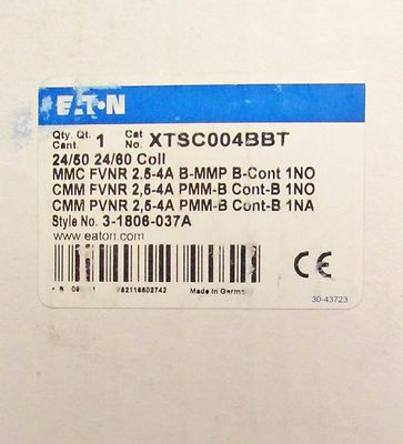 EATON CUTLER HAMMER FVNR MMC Manual Motor Controller 24V 2.5-4 Amp ...