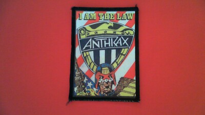 Vintage Anthrax I Am The Law Sew On Patch! Big 4 Metallica Megadeth Slayer | eBay