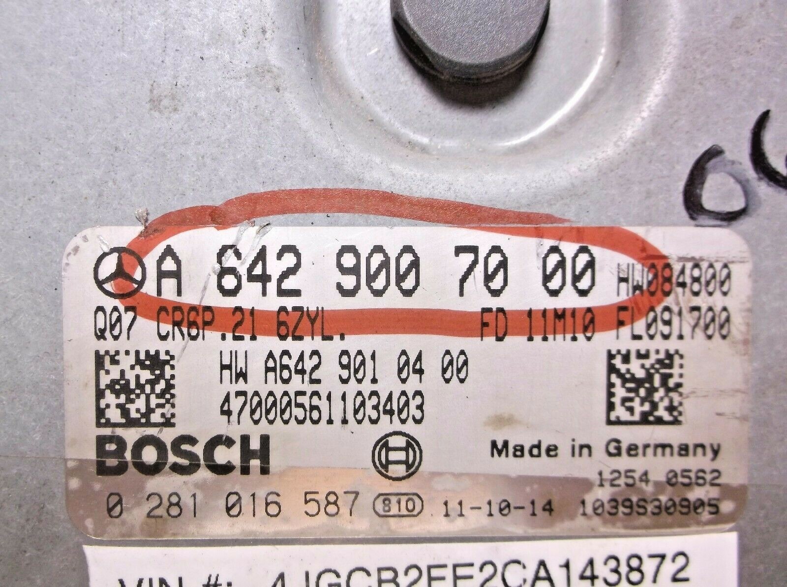 11-12 MERCEDES R350/GL350/E350/ DIESEL ENGINE MODULE/COMPUTER.ECU.ECM ...