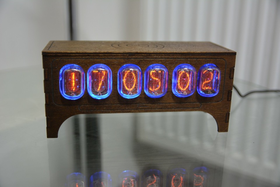 Nixie tube clock IN-12 table desk retro old vintage clock for bedroom ...