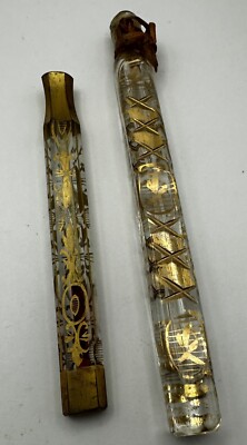 2X Vintage Tear Catcher Lachrymatory Bottle, Lay Down Perfume Bottle ...