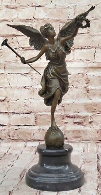 Art Deco Hand Made Nike Female Victory Angel Museum Quality Bronze ...