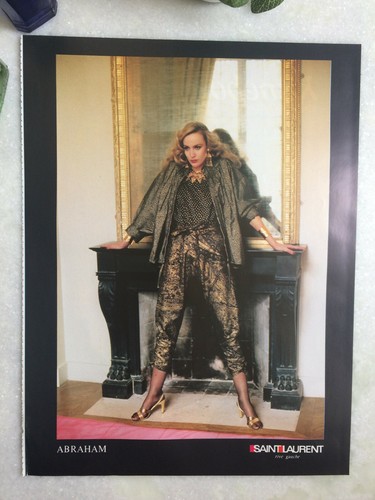 Publicité Yves Saint Laurent 1981 été YSL advertising Jerry Hall Helmut ...