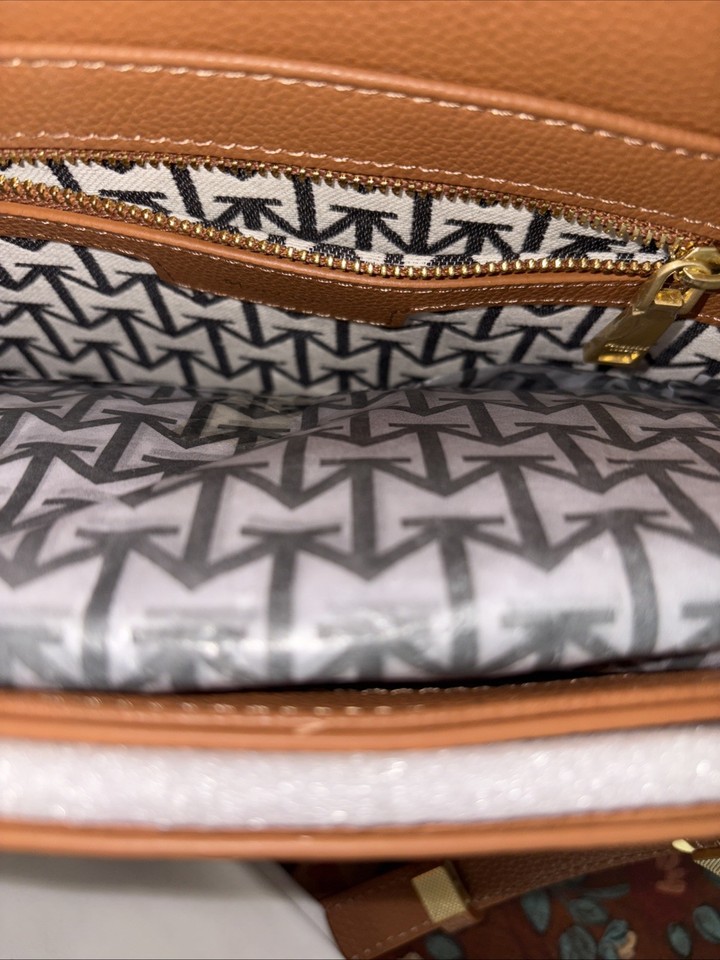 NWT Moncrief London Handbag Taylor Leather Flap Shoulder Purse Brown ...