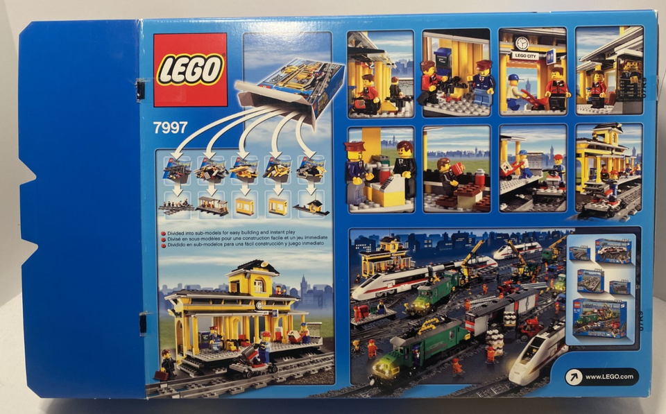 LEGO 7997 Train Station RC Era Only 2007 Box Manuals Complete 7897 7898 ...
