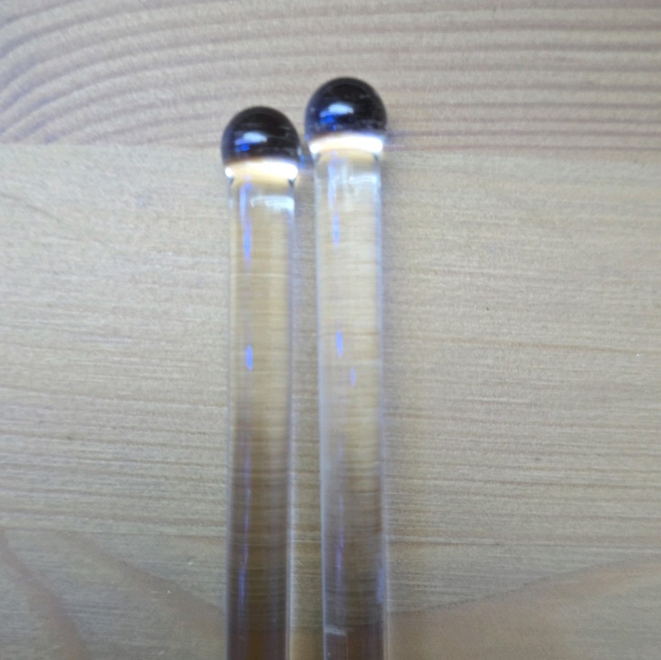 Vintage Hand Blown Glass Drink Stirrer Swizzle Sticks MCM Set of 2 | eBay