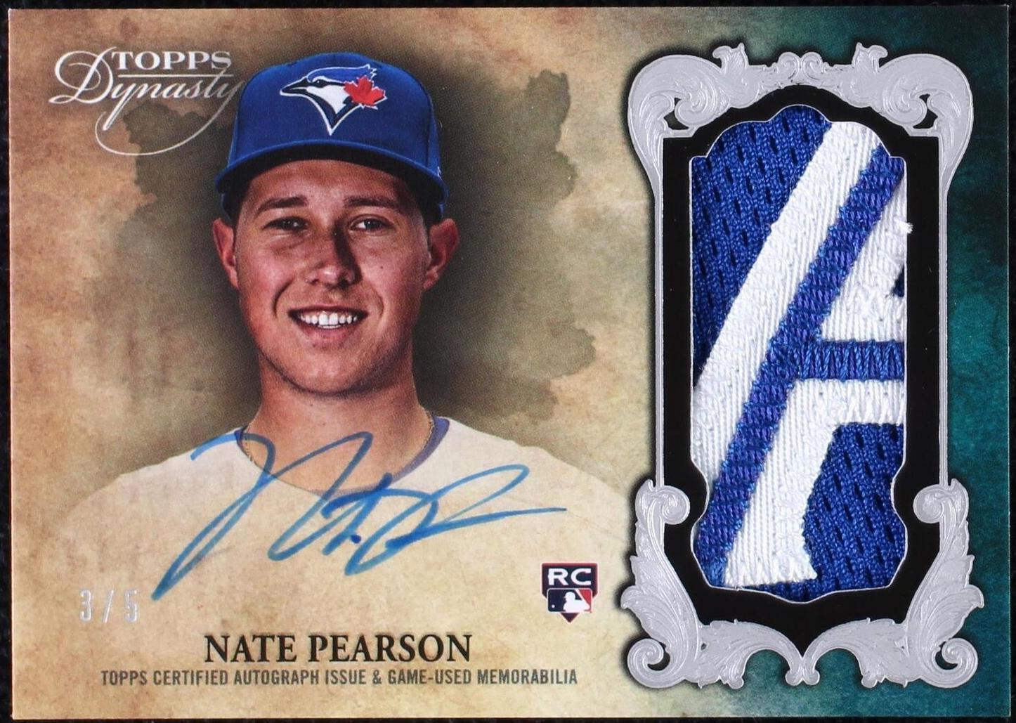 2021 Topps Dynasty - Autograph Patches Nate Pearson #DAP-NP1 Silver /5 ...