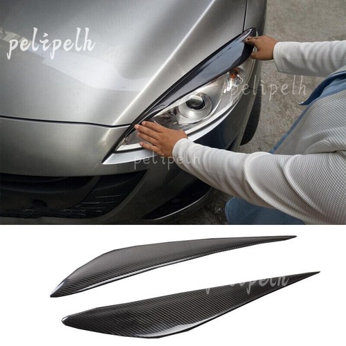 Dry Carbon Fiber Front Headlight Lamp Eyebrow Strip 2pcs For Mazda 5 ...