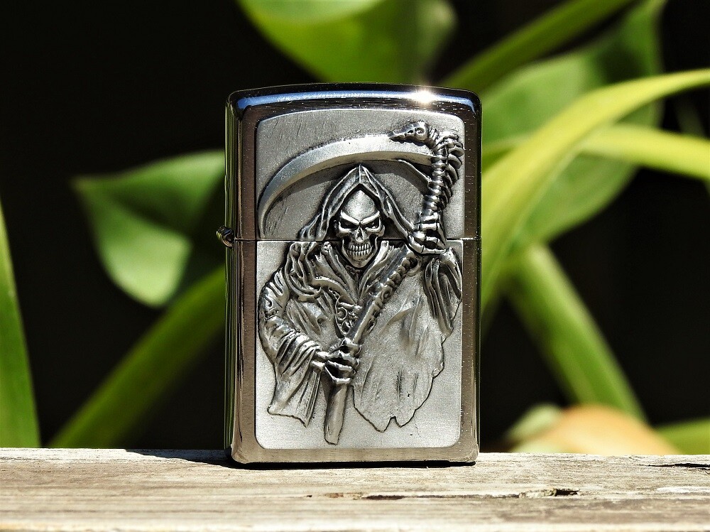 Zippo Lighter - Reapers Curse Emblem - European - Grim Reaper - Rare ...