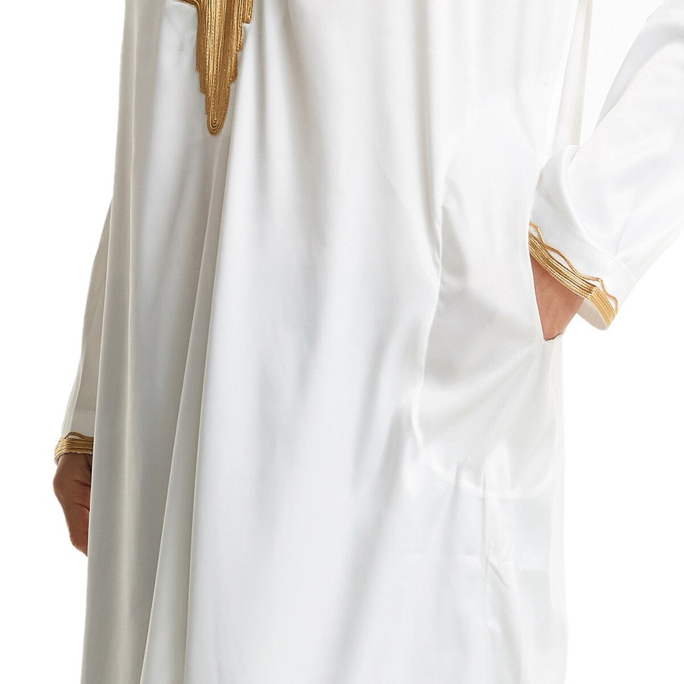 Mens Saudi Arab Muslim Robe Long Thobe Jubba Dishdasha Thawb Thoub ...