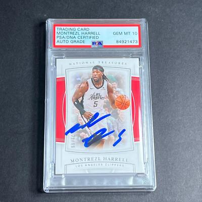 2019-20 Panini National Treasures #67 Montrezl Harrell Signed Card AUTO ...