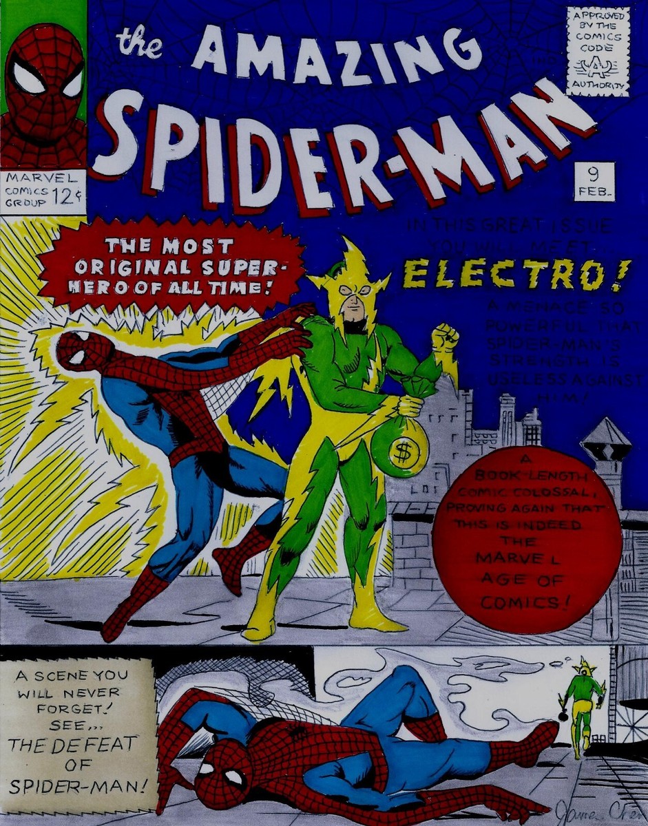 Electro Man Spiderman Comic