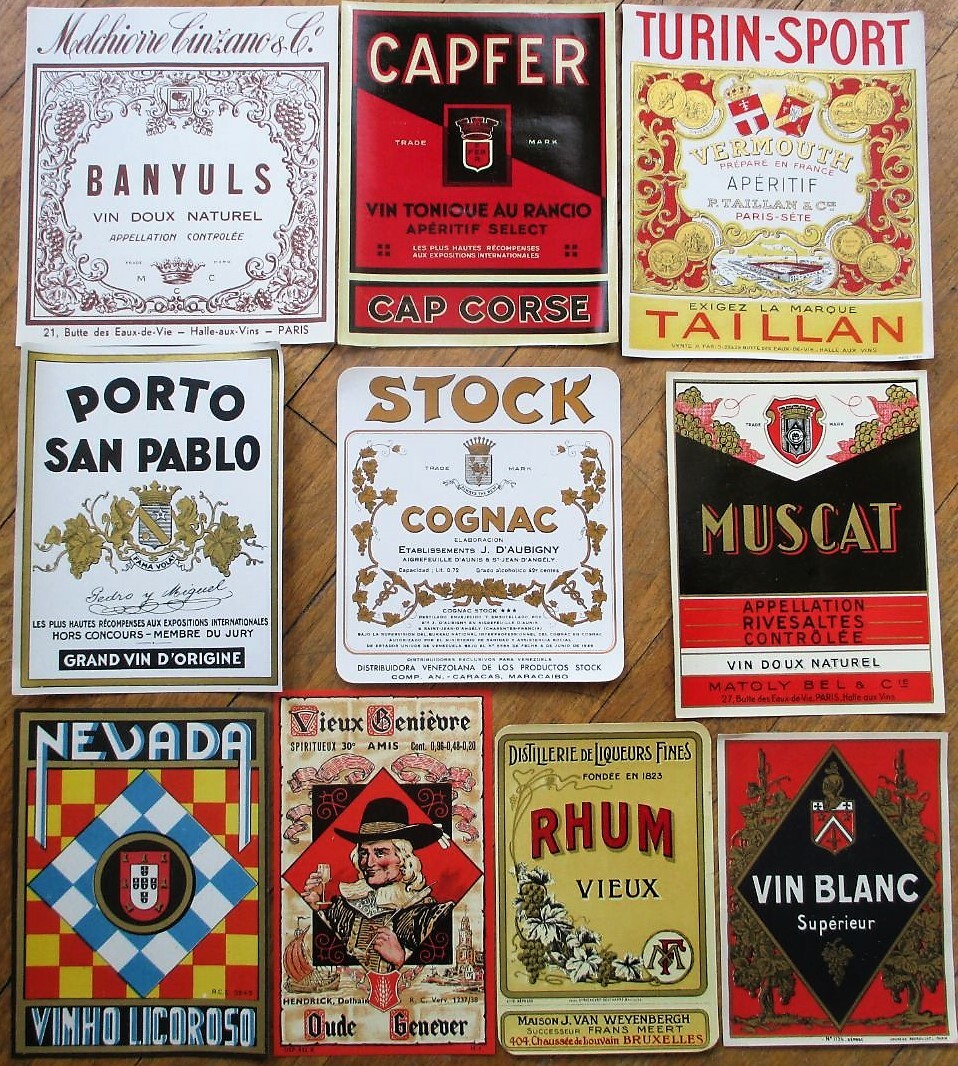 Vintage Italian Wine Labels