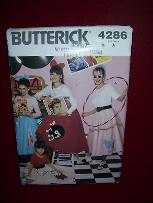 🌼 BUTTERICK #4286 - LADIES POODLE-RECORD & BALLERINA SKIRT & TOP ...