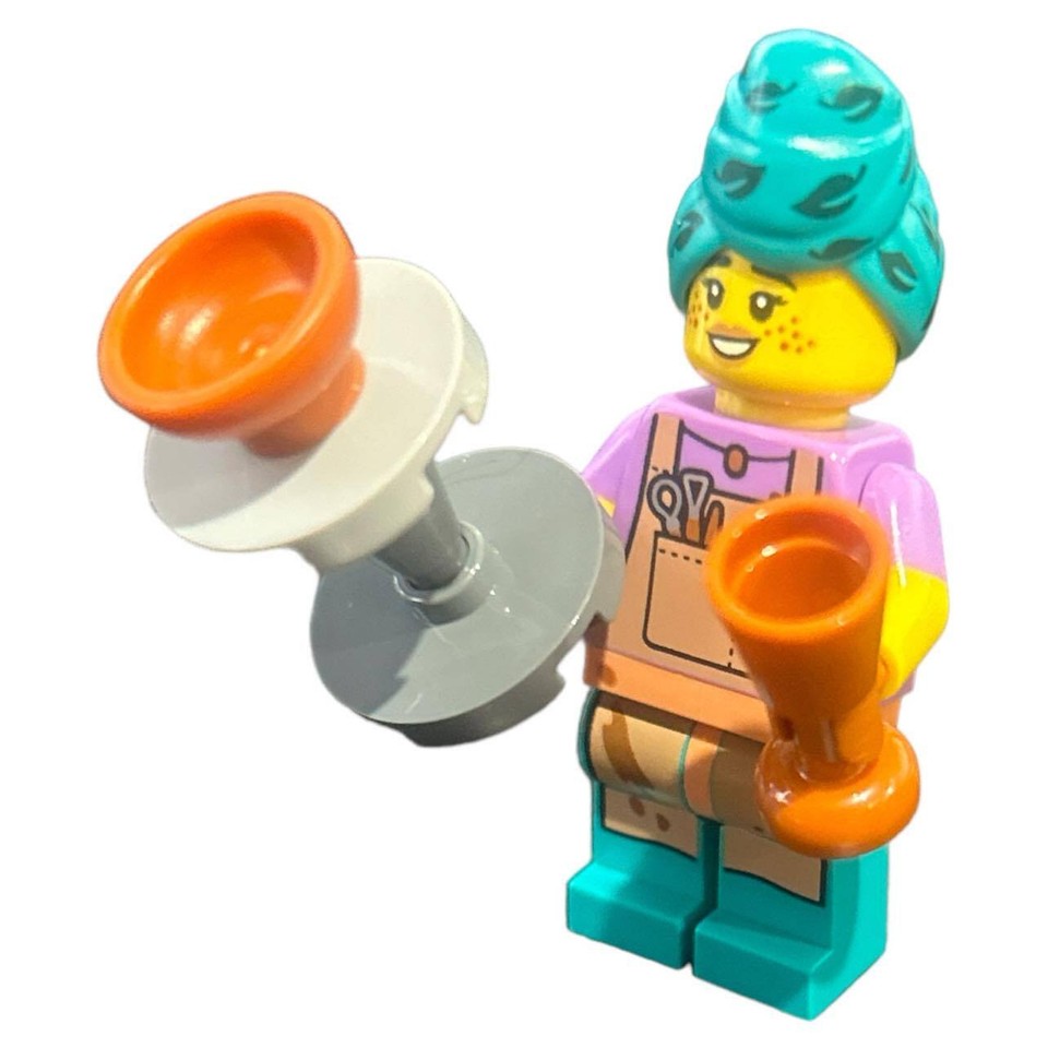 LEGO 71037 Series 24 Potter Minifigure Potter Pottery Wheel Clay Bowl ...
