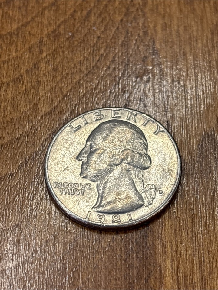 1981 D Quarter Error Filled Mint Mark RARE Letters Touching Rim | eBay