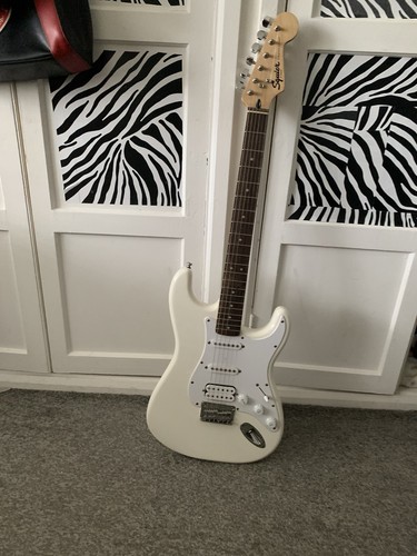White Squire Electric Guitar Great Condition Collection Only | eBay UK