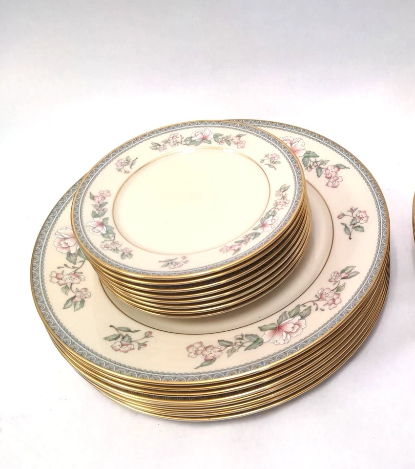 SET OF EIGHT Lenox Serenade Dinner Plates ALL EXCELLENT | eBay