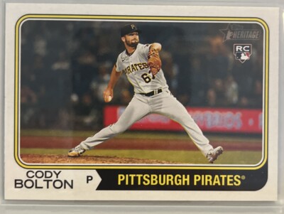 Cody Bolton 2023 Topps Heritage High Number Rookie Card #607 Pittsburgh ...
