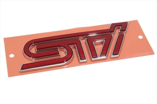 OEM 2015-2018 Subaru WRX STi Rear Emblem Badge Nameplate Red NEW ...