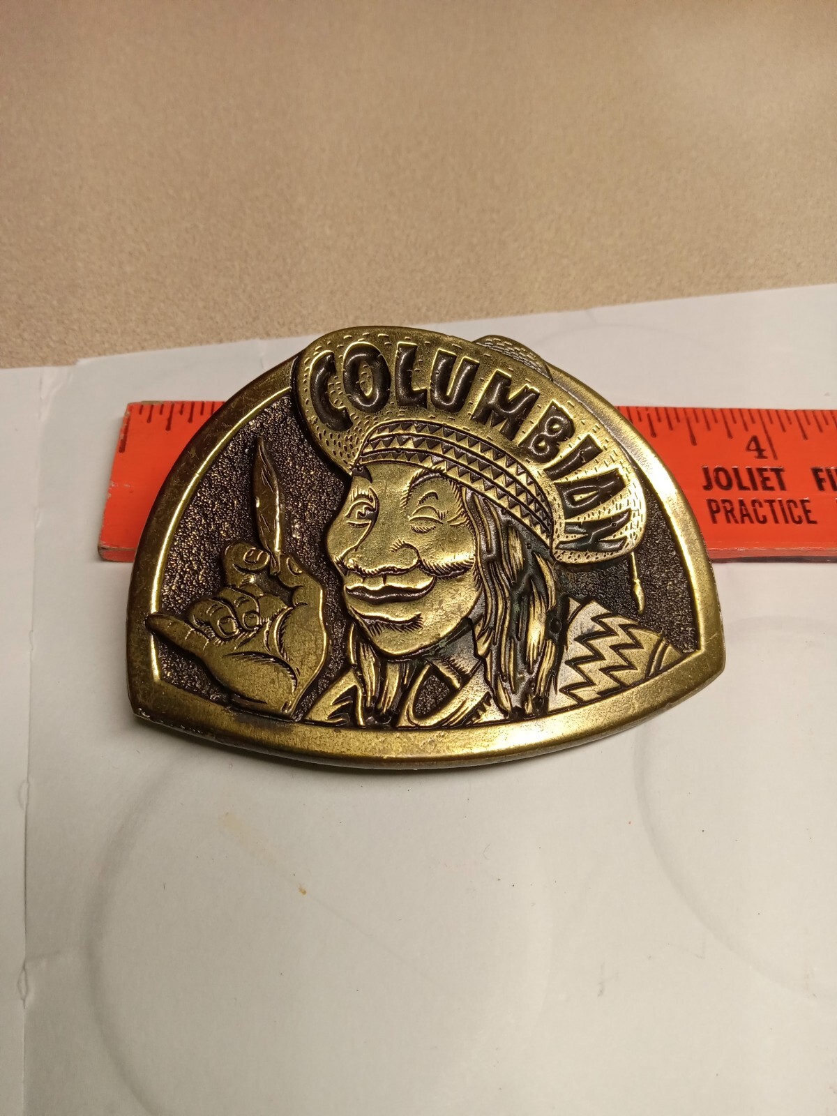 COLUMBIAN RASTA WEED 70'S Great American Buckle Co BE… - Gem