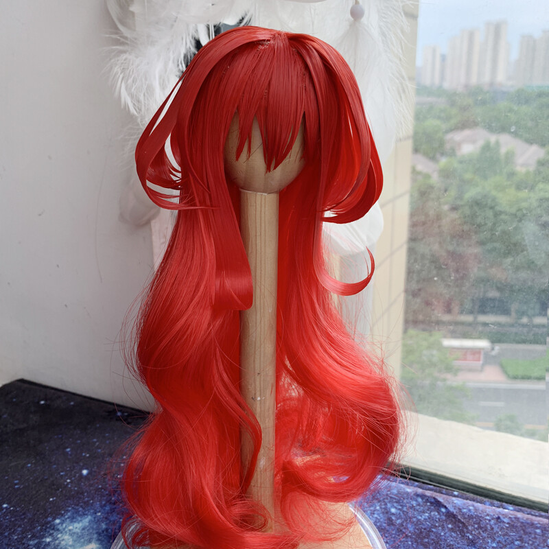 1/3 1/4 BJD Doll Red Jellyfish Anime Bangs Long Curly Hair Red Devil ...