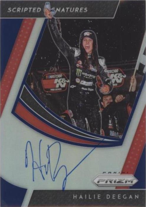 2019 Panini Prizm - Scripted Signatures Hailie Deegan #SS-HD Blue Prizm ...