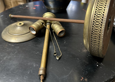 Antique Vintage Brass Table Lamp Parts For One Lamp With Finial | eBay