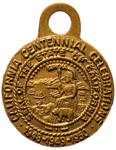 EUREKA CALIFORNIA CENTENNIAL STATE SEAL 1948 1949 1950 CABLE CAR Key ...