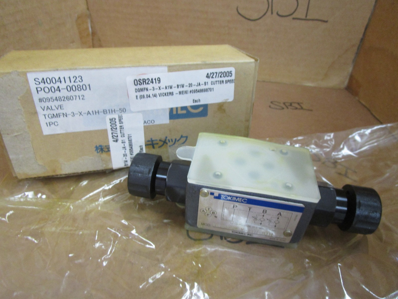 Tokimec Pressure Relief Valve TGMFN-3-X-A1H-B1H-50 TGMFN3XA1HB1H50 New ...