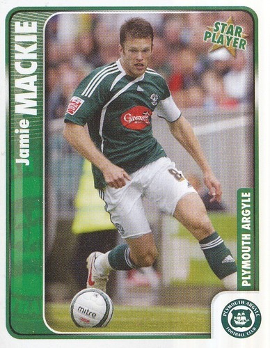 238 JAMIE MACKIE SCOTLAND PLYMOUTH ARGYLE STICKER FL CHAMPIONSHIP 2010 ...